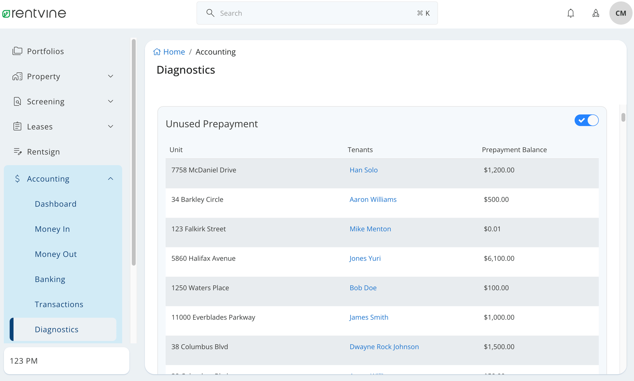 Accounting Diagnostics